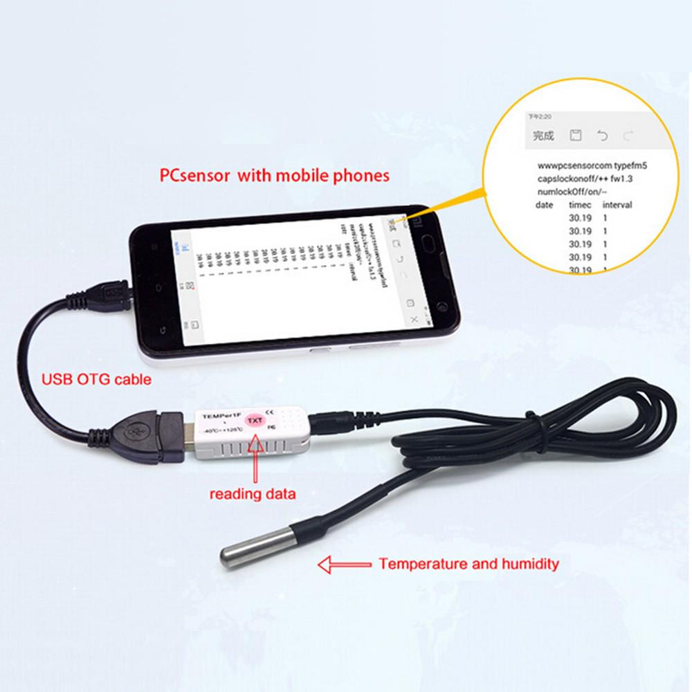 Buy HBKS PCsensor USB Thermometer Hygrometer Temperature Sensor Data Logger Recorder for PC ...
