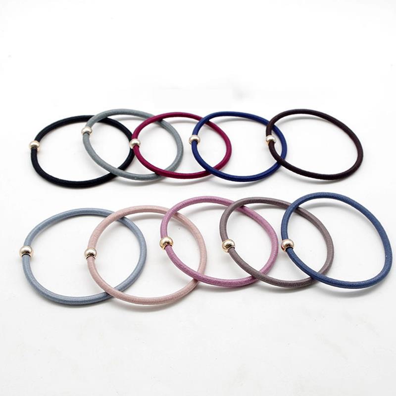 Buy Charm Women 6PCS/Lot Brief Colorful Golden Ball Elastic Hair Bands ...