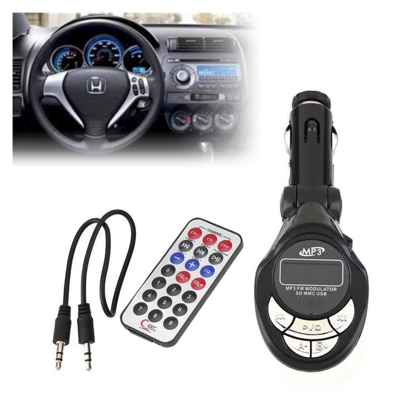 Black Car Mp3 Player Car Mp3 Player Wireless FM Transmitter Modulator ...