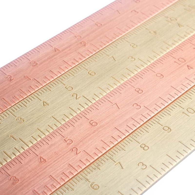 Cheap Vintage Brass Brass Bookmarks Mini Small Copper Ruler Painting ...