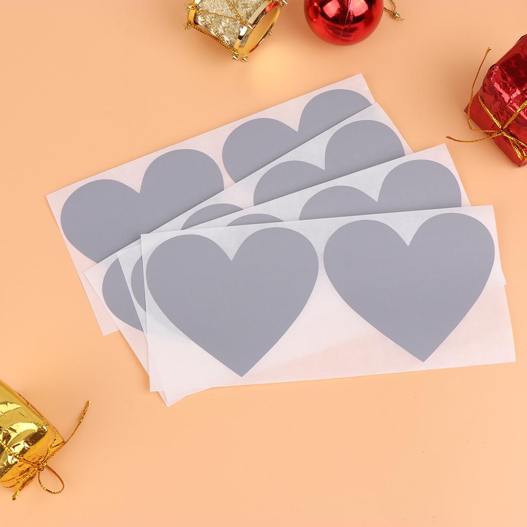 Buy 50PCS Heart-shaped Scratch Stickers Creative DIY Scratch Card ...