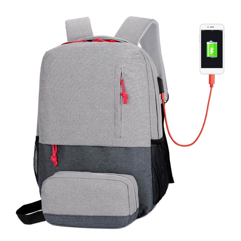 Buy Data Cable Backpack USB Charging Backpack Laptop Bag Travel Leisure ...