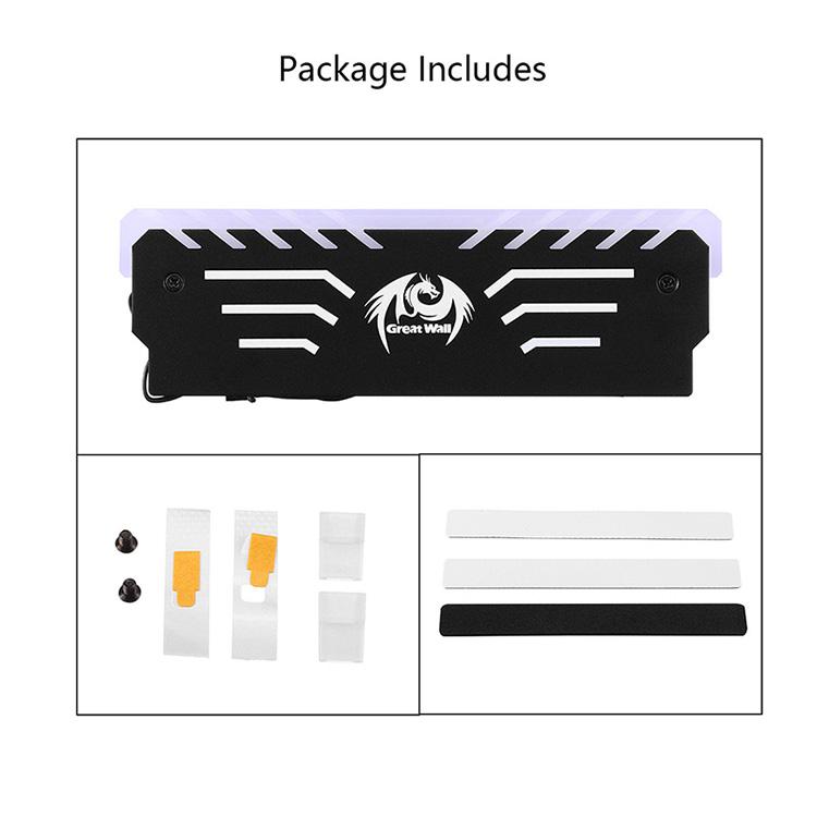 Great Wall 3PIN RAM Cooler Memory Cooling Vest 256 RGB Automatic Light ...