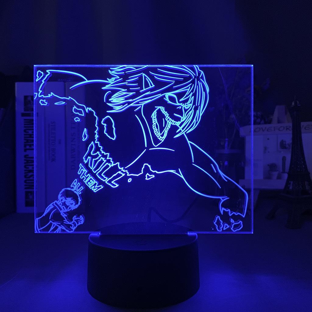 Attack on Titan 3D Anime Figure Light Design Home & Living Lighting ...