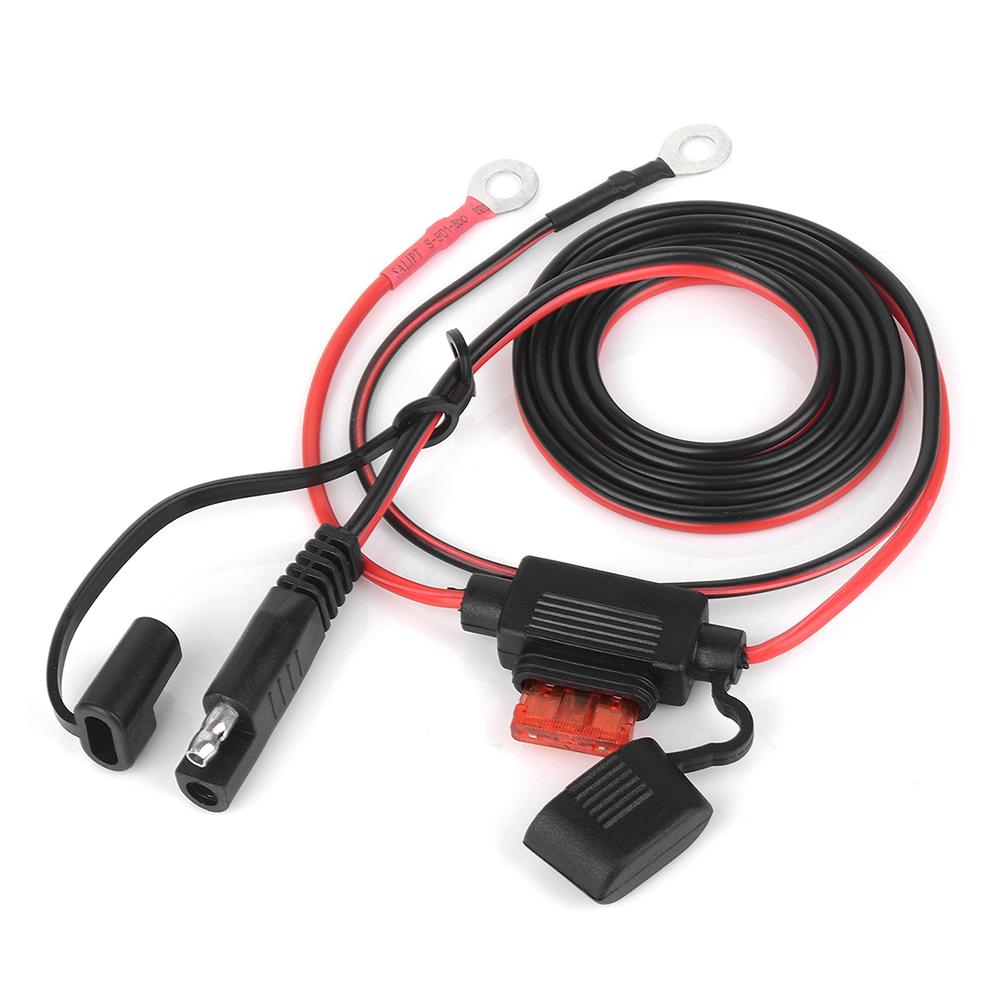 Buy 12V Ring Terminal Harness with Black Fused 2-Pin Quick Disconnect ...