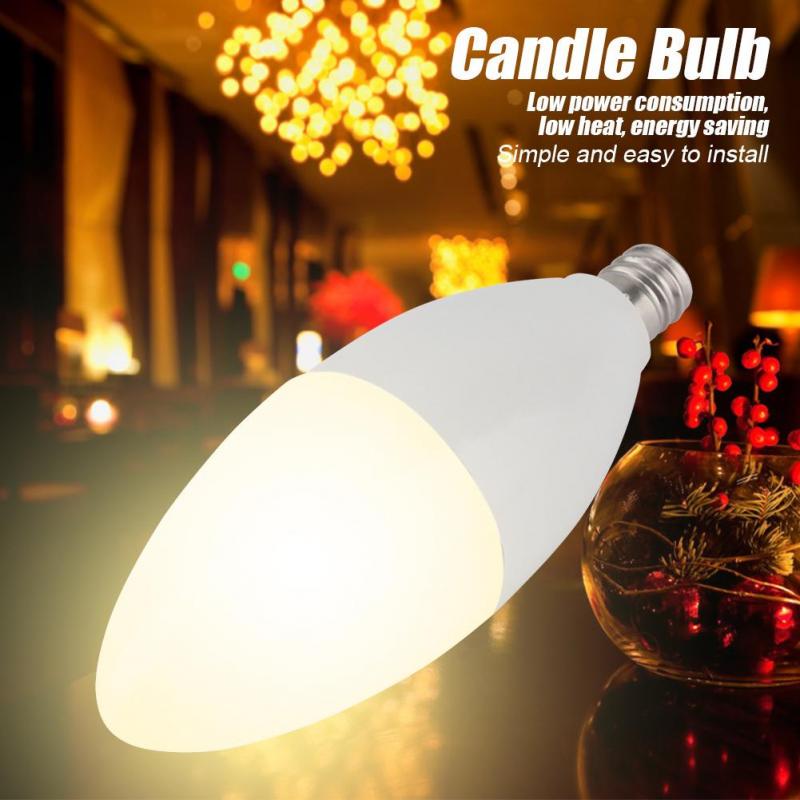 Buy 6pcs E12 LED Candle Bulb Candelabra Decoration Light 5W Lamp Warm ...