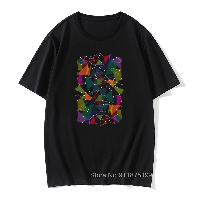 Buy Sleeve Tee-Shirts Funny Colored Geometric Star Map Coordinate ...