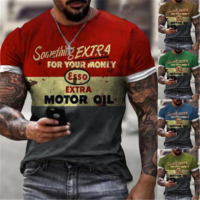 Buy Summer 3D Digital Printing T-shirt Men Round Neck Tee Casual ...