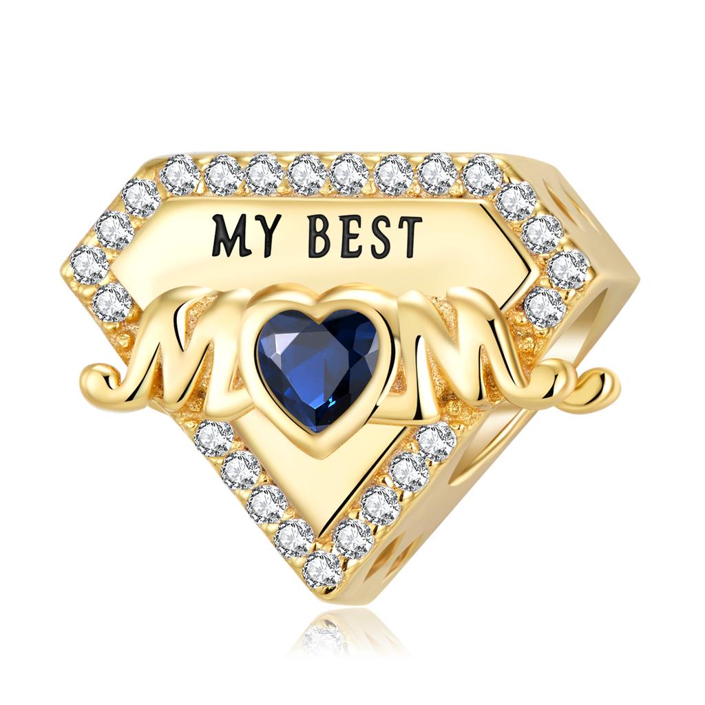 Satın alın My Best Mom Diamond shape Charm Authentic 925 Sterling ...