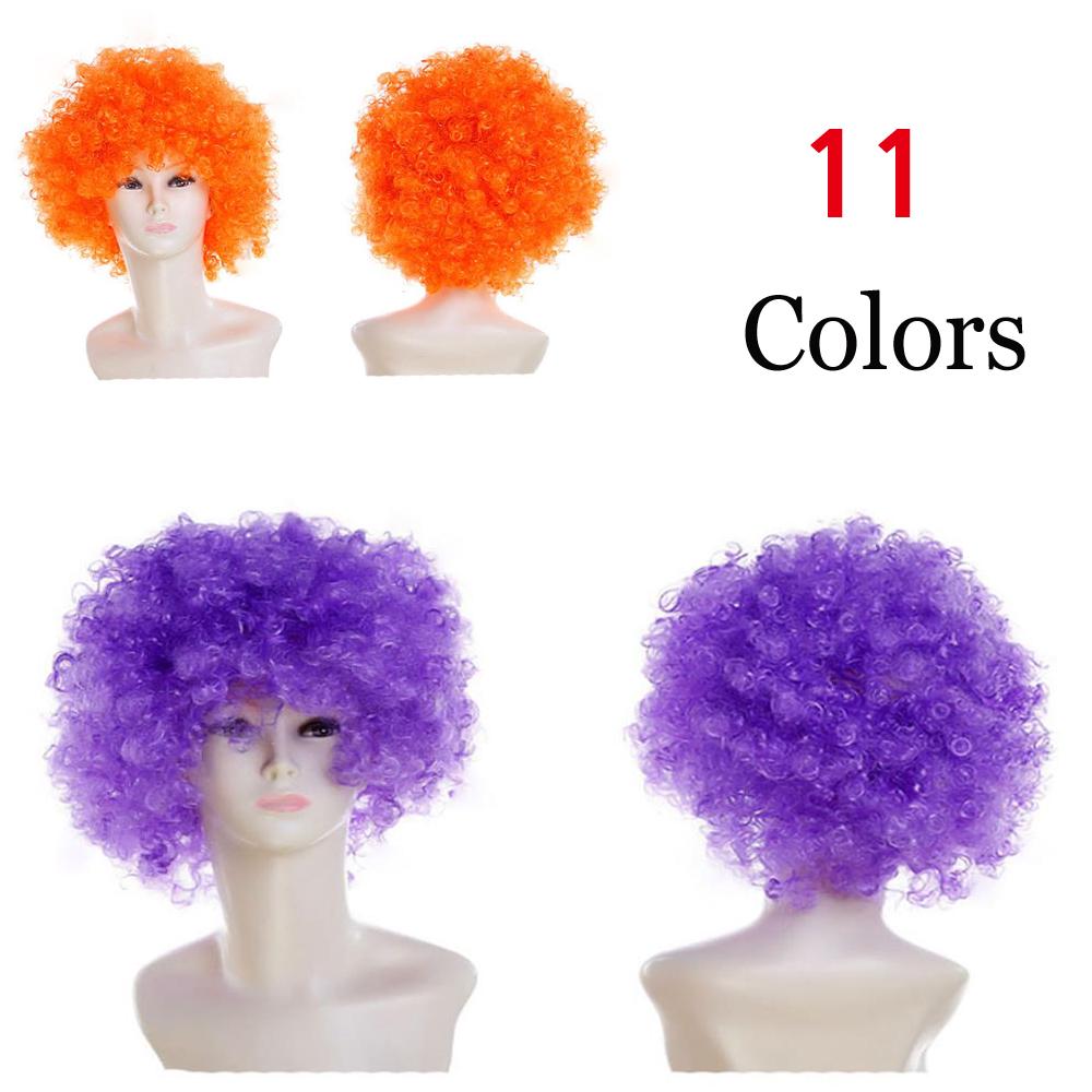 Buy Carnival Party Halloween Props Curly Hair Colorful Wigs Clown ...