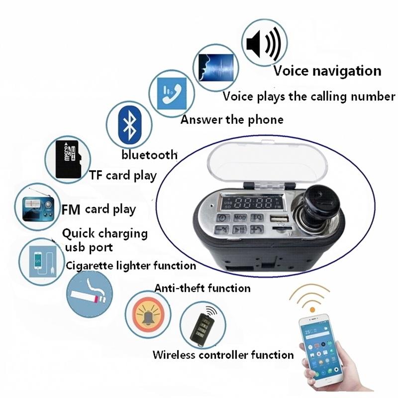 Buy 30W Upgrade Motorcycle Handlebar Audio System Bluetooth USB FM ...