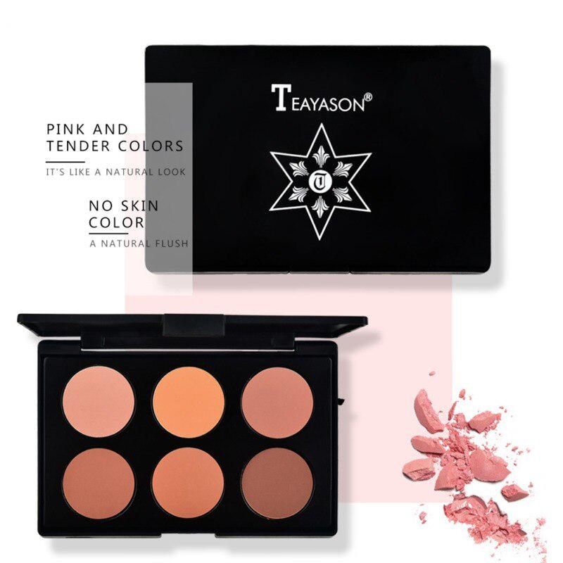 Buy 6-color Blush Palette Long-lasting Waterproof Brighten Skin Color ...