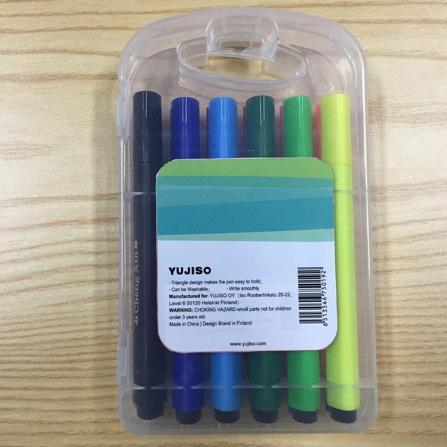 Buy 12 Color Triangle Watercolor Pen Set Washable Student Painting Art ...