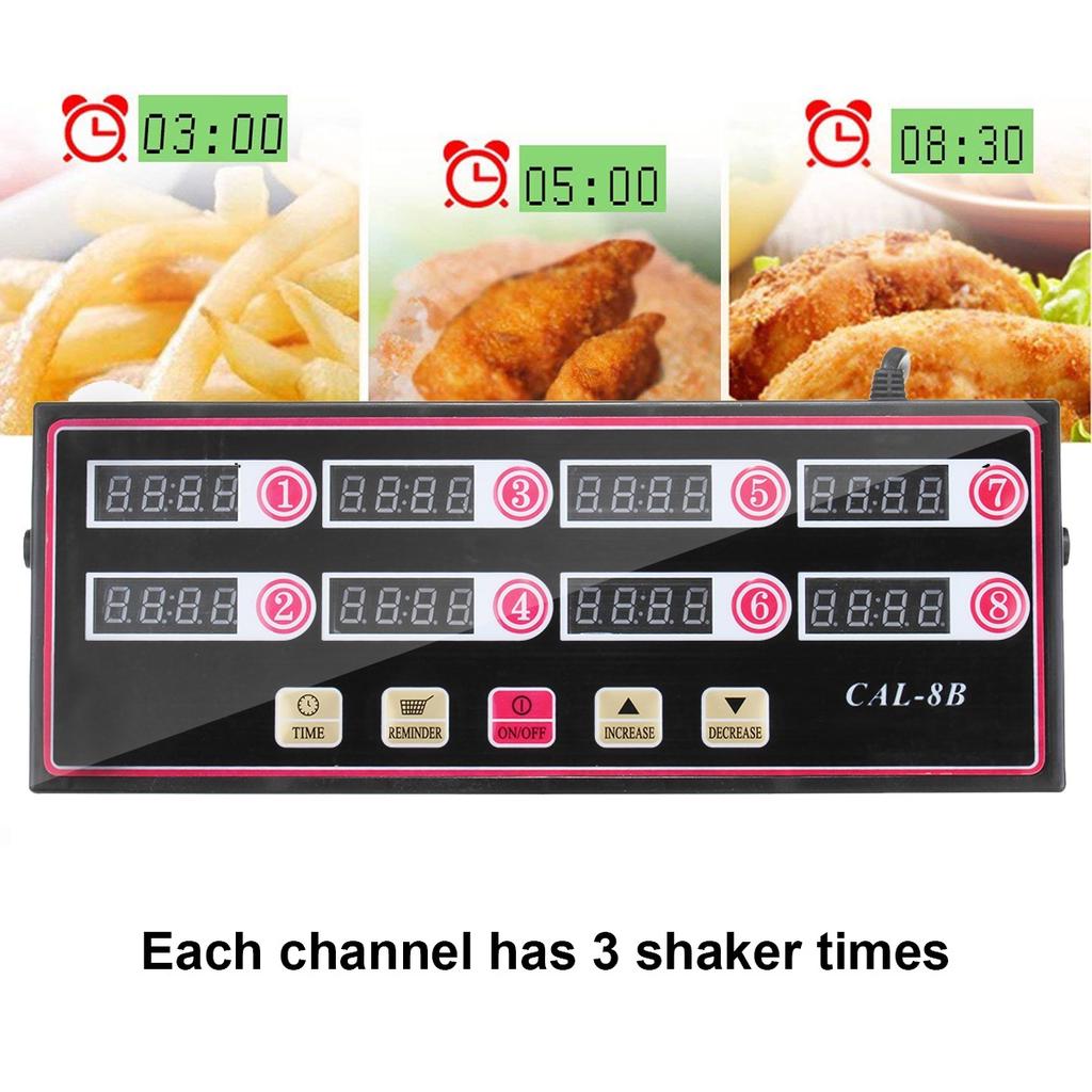 Buy 220V Multi-function Digital 8 Channel Kitchen Cooking Button Timer ...