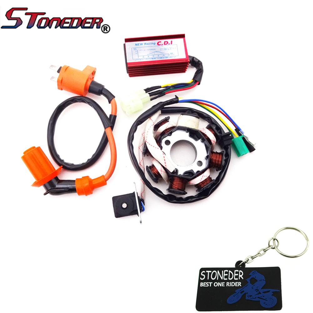 Buy STONEDER Magneto Stator Ignition Coil 6 Pins AC CDI Box For GY6 120 ...