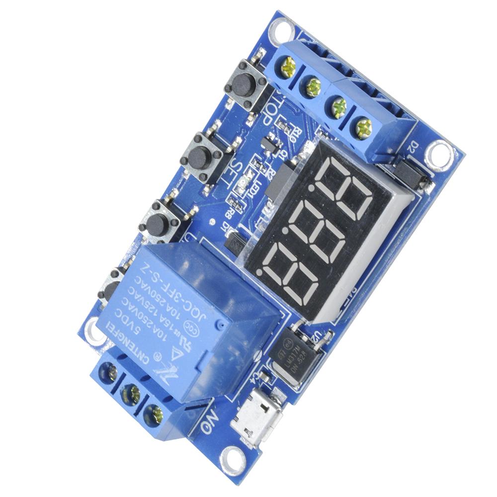 Buy 5V Micro USB LED Automation Delay Timer Control Switch Relay Module Display at affordable ...
