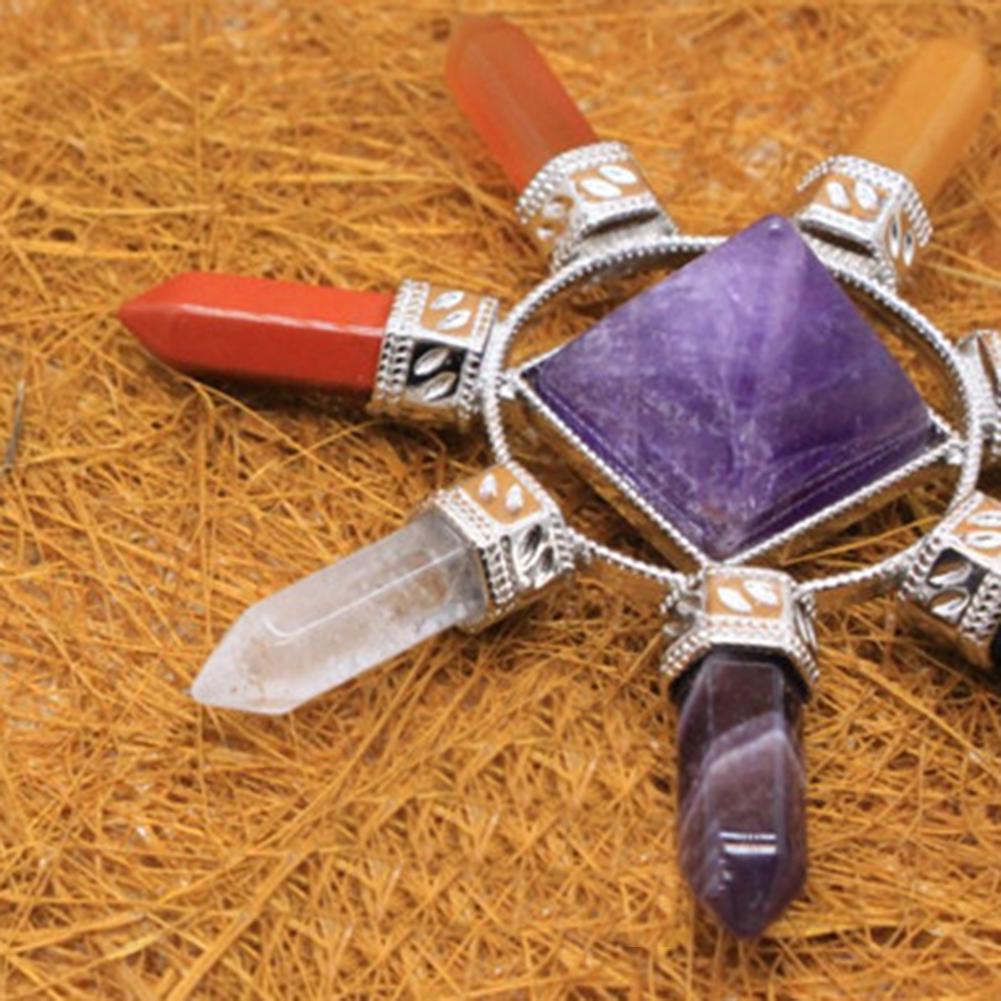 Buy Heptagon Crystal 7 Faux Generator Pyramid Chakra Healing Reiki ...