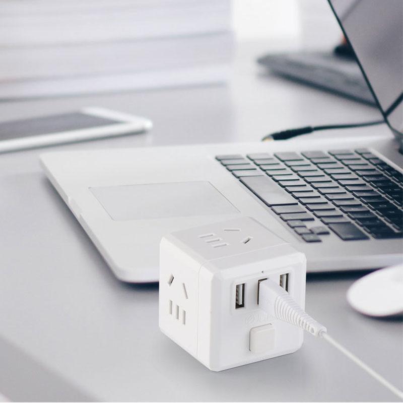 Buy Rubik's Cube Socket Usb Stereo Socket Smart Mini Multifunction Fast ...