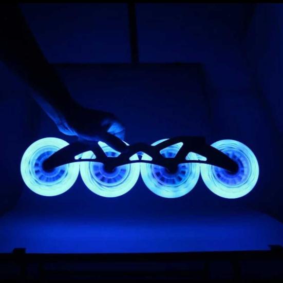 Buy 2Pcs 80/76/72mm In-line Speed Skate Skating LED Light Flashing ...