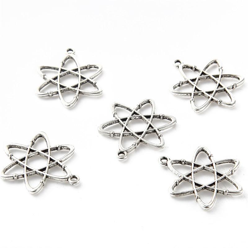 Buy New Arrival 29x29mm Alloy Silver Color ATOM CHEMICAL SCIENCE ...