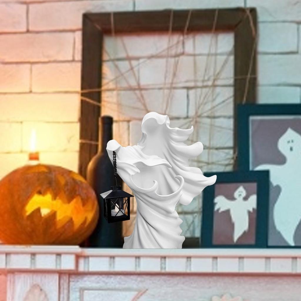 Buy Faceless Ghost Sculpture Halloween Ghoul Resin Sculpture Decoration ...