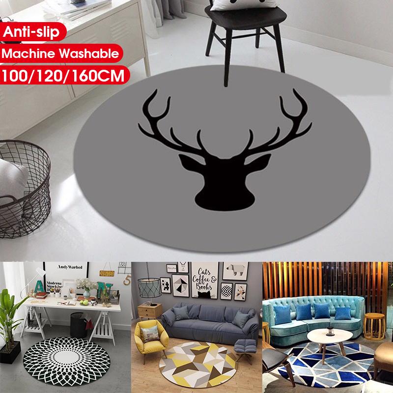 Buy 160/120/100CM 4 Styles Simple Fashion Round Area Rugs Soft Anti ...