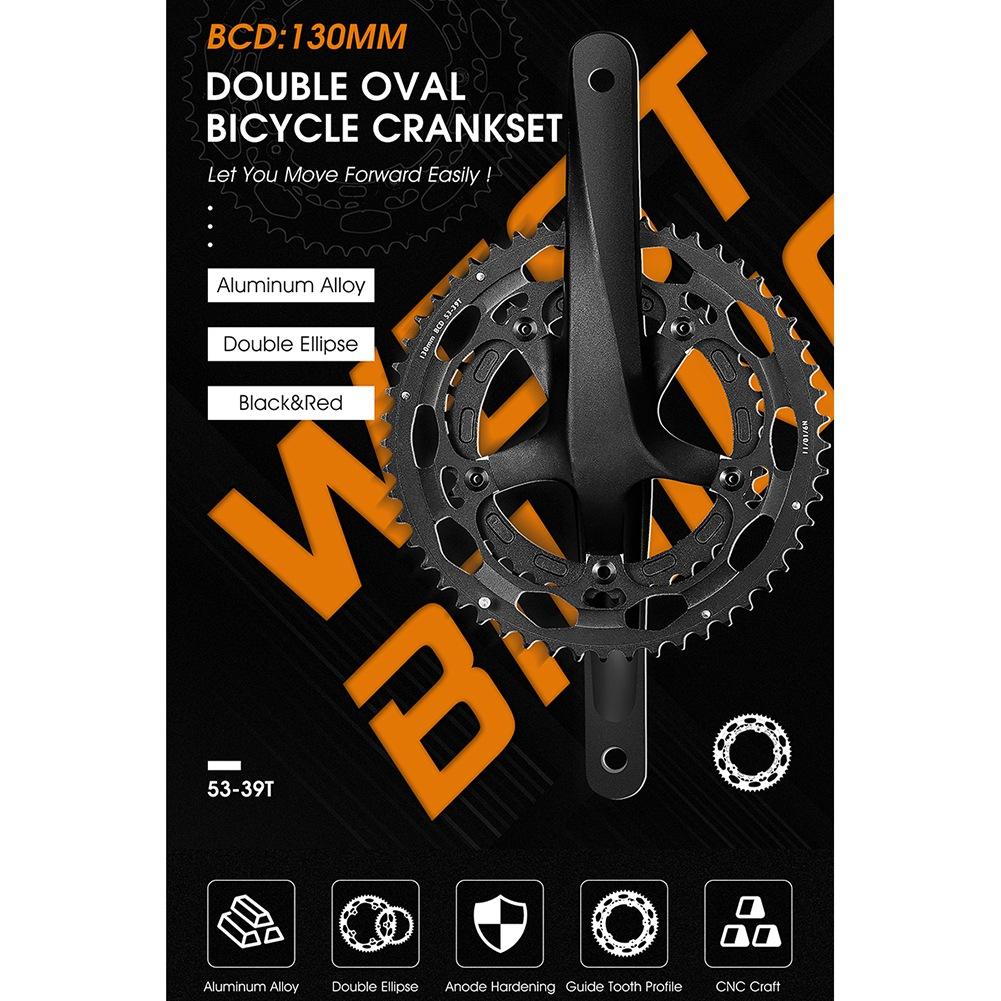 Buy WEST BIKING 53T/39T 130BCD Chainring Road Bicycle Chainwheel Plate ...