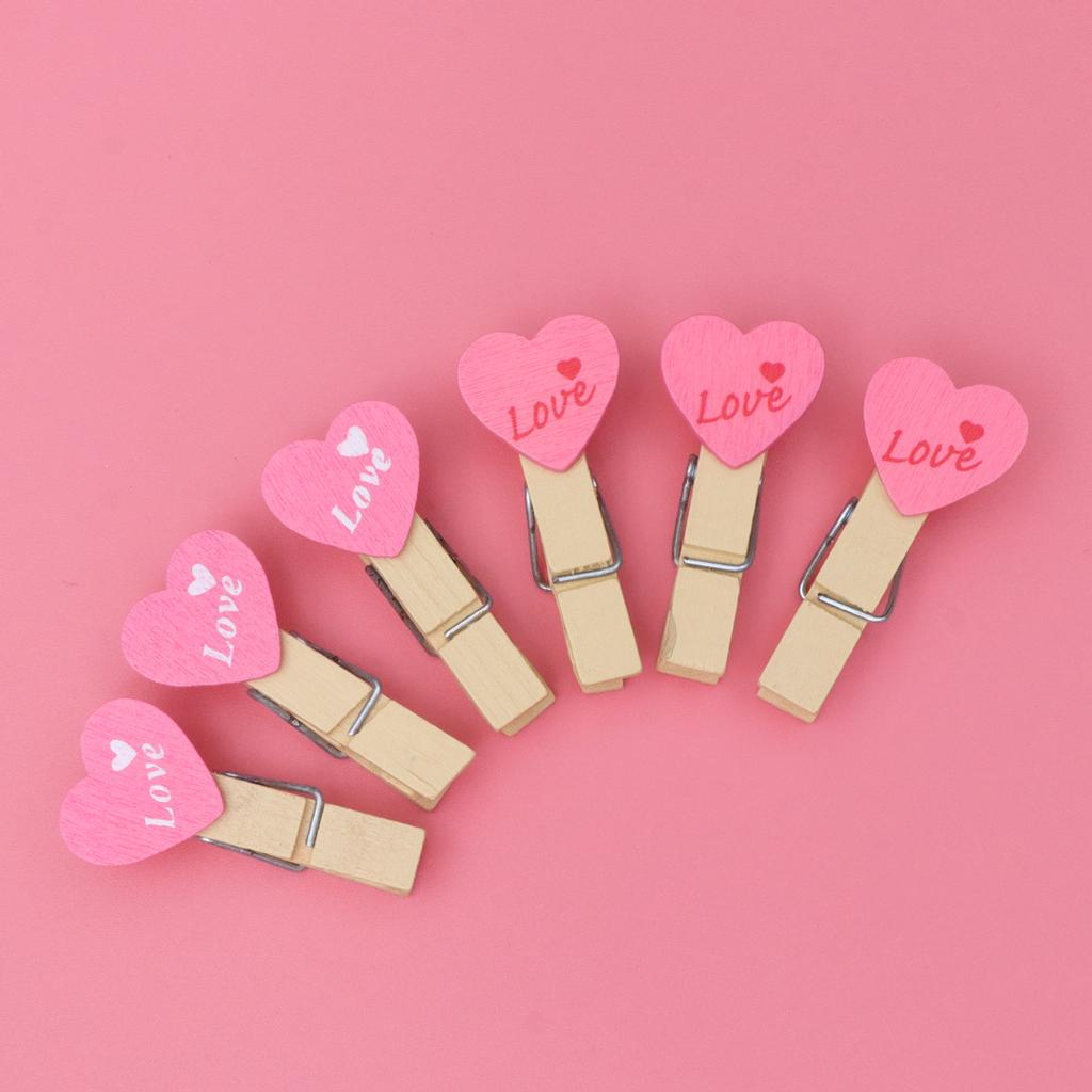 Buy 12pcs Clips Love Letter Practical Heart Picture Clip DIY Craft ...