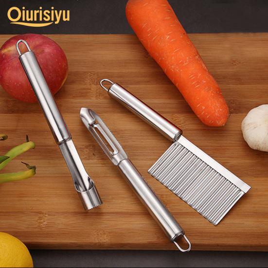 Buy Stainless Steel Ice Cream Spoon Coring Device Skin Peeler Fruit ...