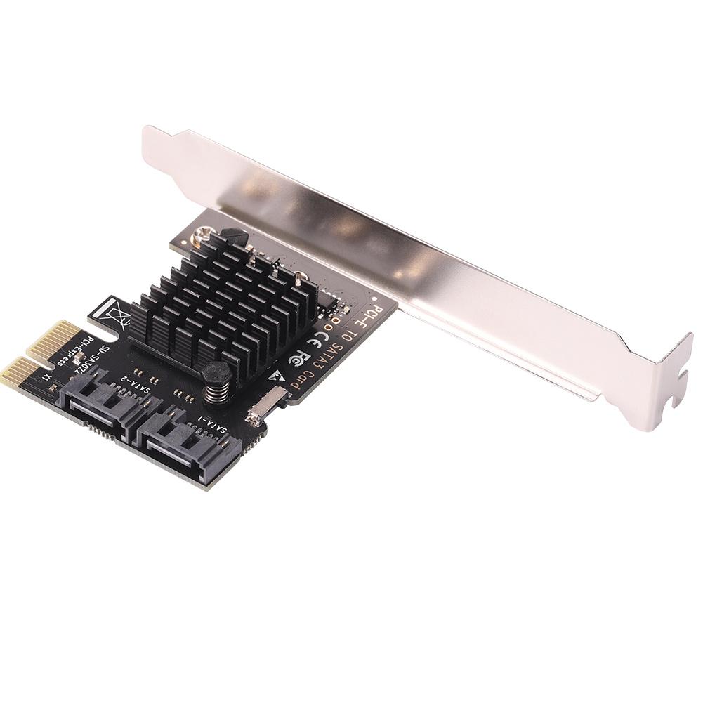 Buy Desktop Computer PCI-E 1x To SATA3.0 2 Port Riser 6Gbps PCI Express ...
