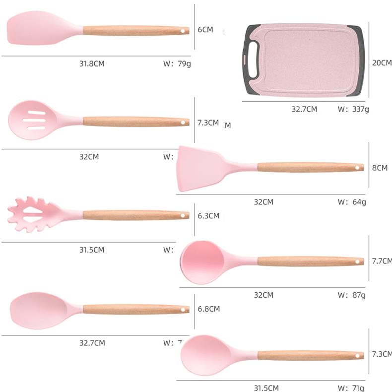 Buy 19pcs Silicone Kitchen Cooking Utensils Heat Resistant Non-Stick ...