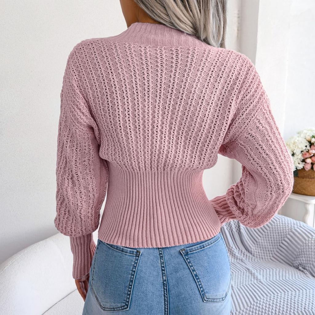 Satın alın Women's Fall/winter Sexy Cross V Neck Solid Color Long ...