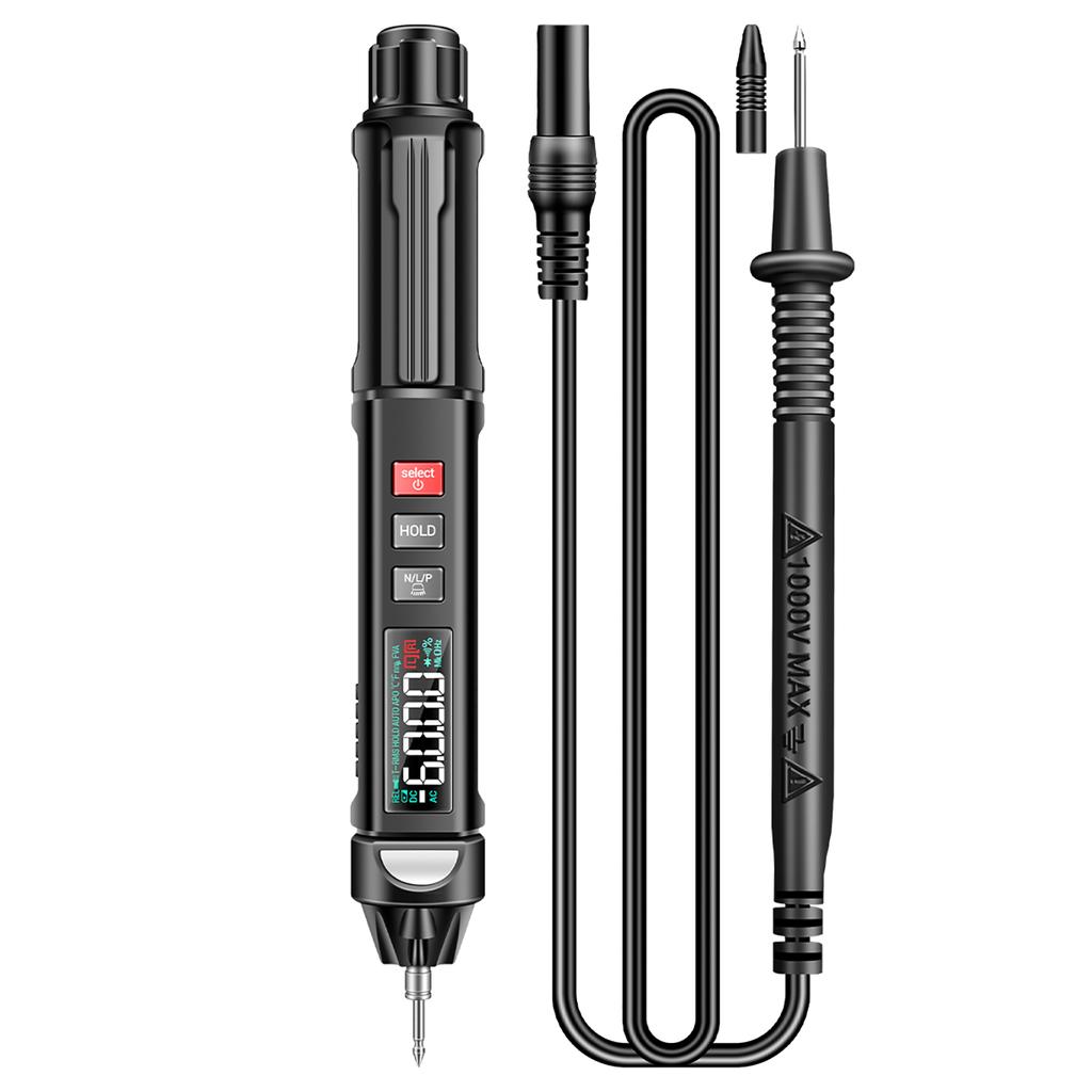 Aneng A3009 Mini Pen Multimeter with Voice Broadcast 6000 Counts Voltmeter VA Reverse LCD ...