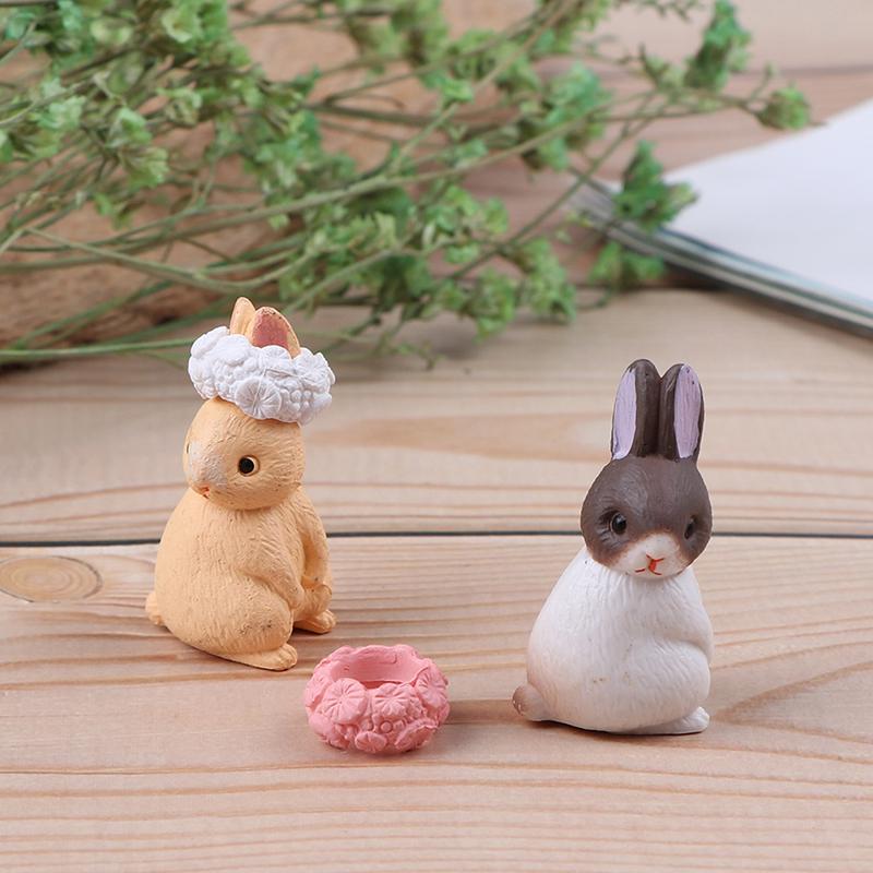 Buy 3Pc/Lot Cartoon Rabbit Action Figures Animal Model Family Miniature ...