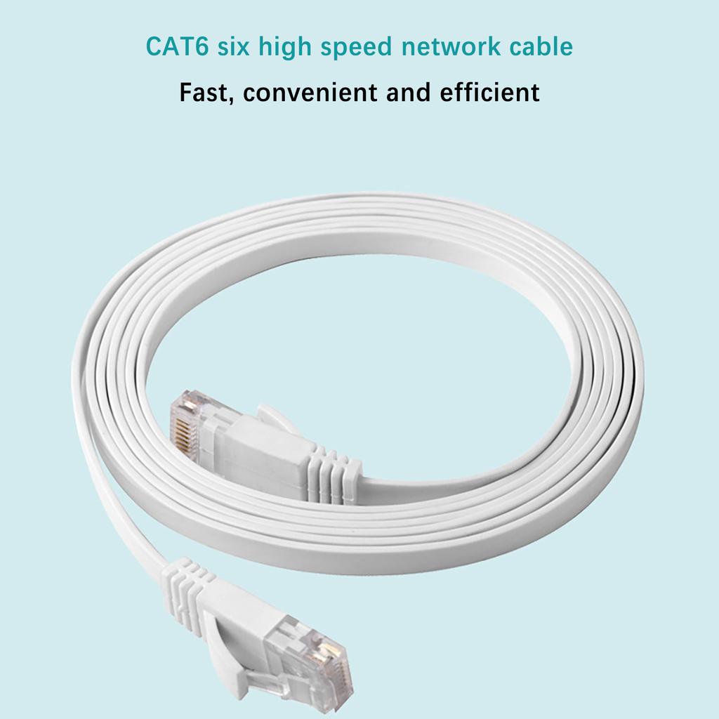 Buy CAT6-Unshielded Category 6 Gigabit Pure Copper 8-core Flat Network ...