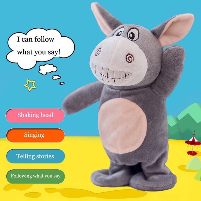 Buy Electronic Talking Donkey Cows Plush Toy Cute Speak Music and Walk ...