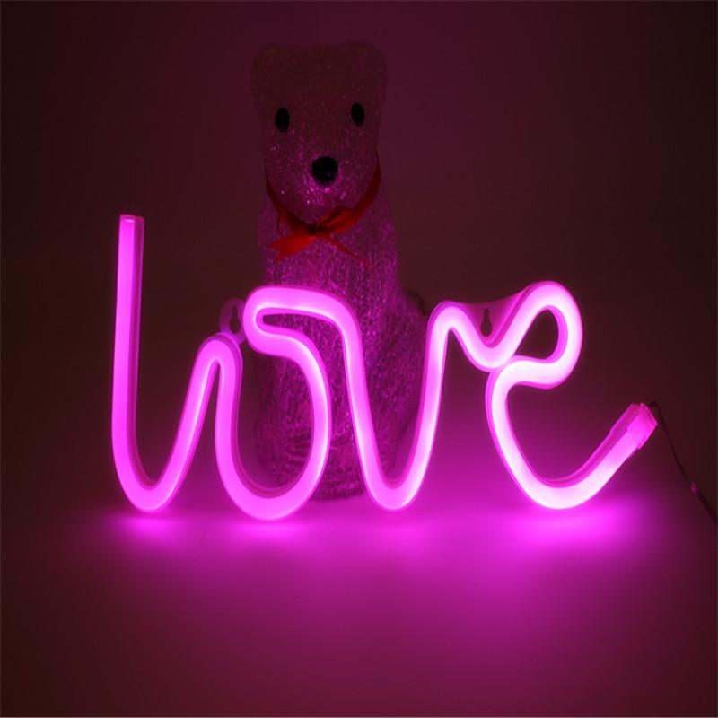 Buy Love Heart LED Night Light Alphabet Up Sign Party Wedding ...