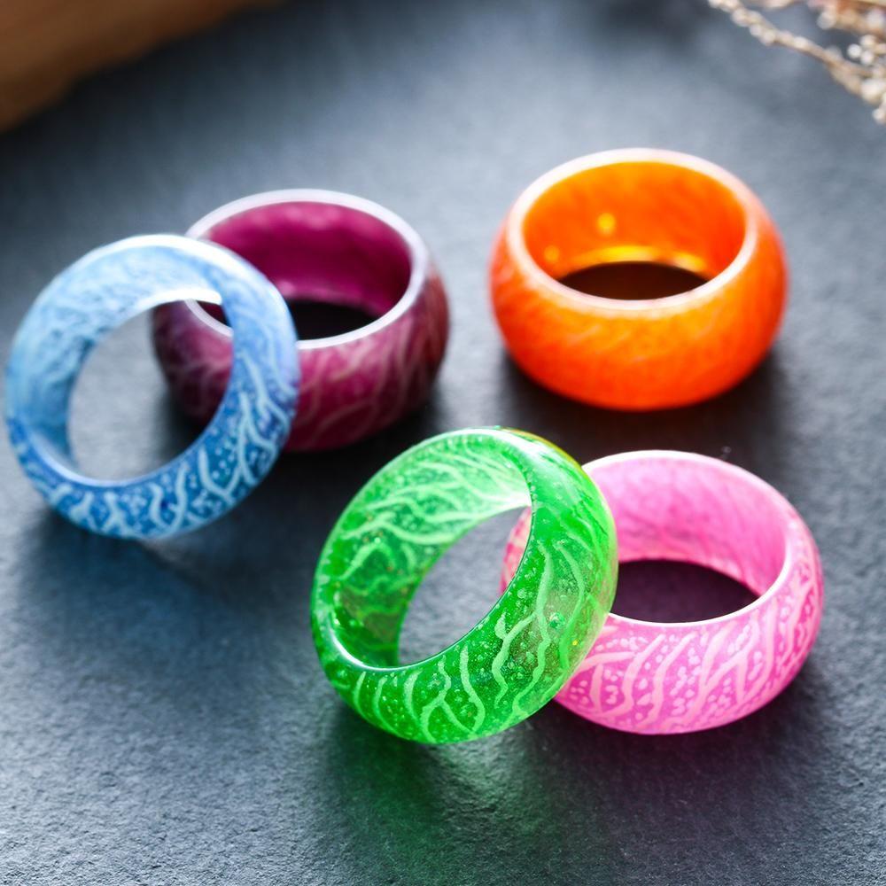 Women Size 7 11 Night Light Fluorescent Design Finger Ring Glowing In Women Size 7 11 Night Light Fluorescent Design Finger Ring Glowing In