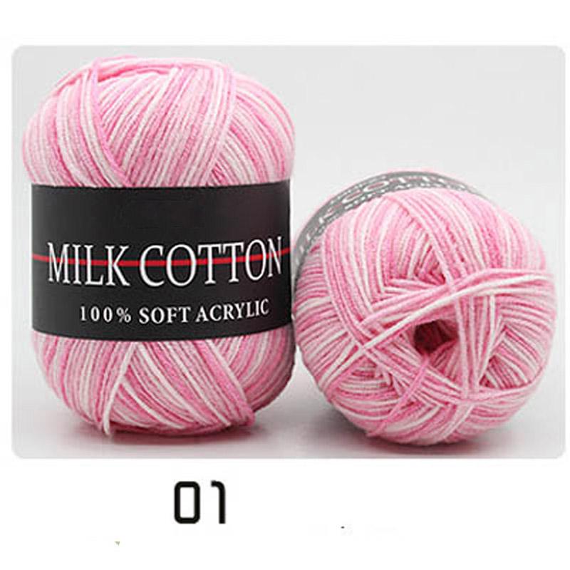 Buy Hand Knitted Yarn 18 Colors Cotton Wool Yarn 3 Segments DIY Craft ...
