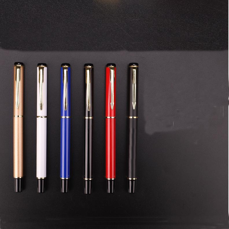 Buy 1Pcs Fashion Stainless Steel Rod Rotating Metal Ballpoint Pen ...