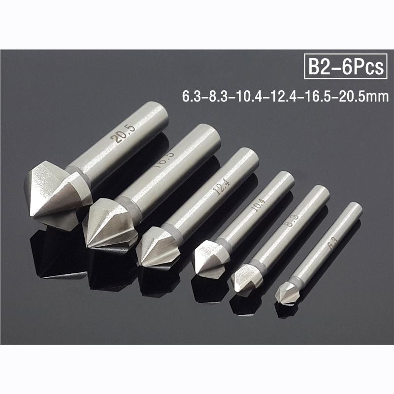 Cheap HSS Titanium Countersink Deburring Chamfering Drill Bit Set 1/4 ...