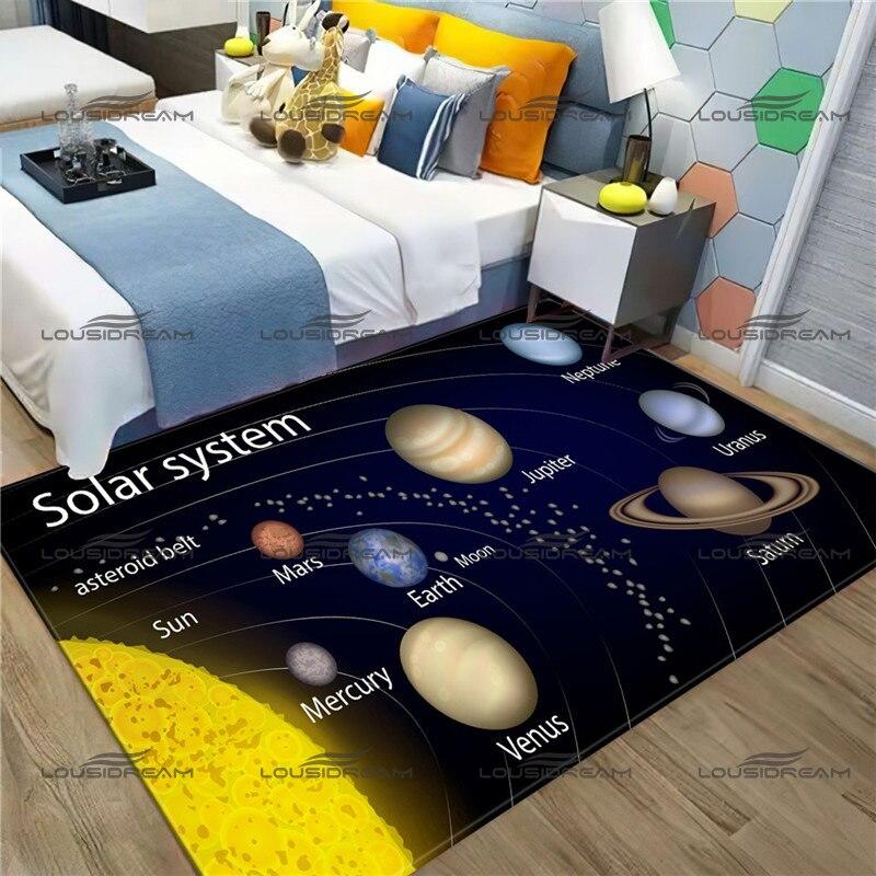 Cheap Cartoon Solar System Pattern Carpet Cosmic Planet Room Decoration ...