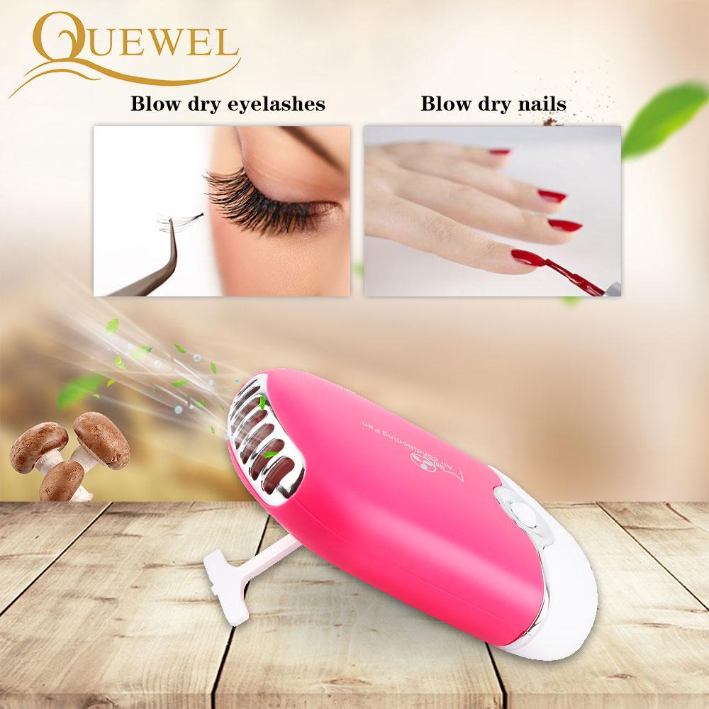 Buy USB Eyelash Extension Mini Fan Air Conditioning Blower Lashes Fans ...