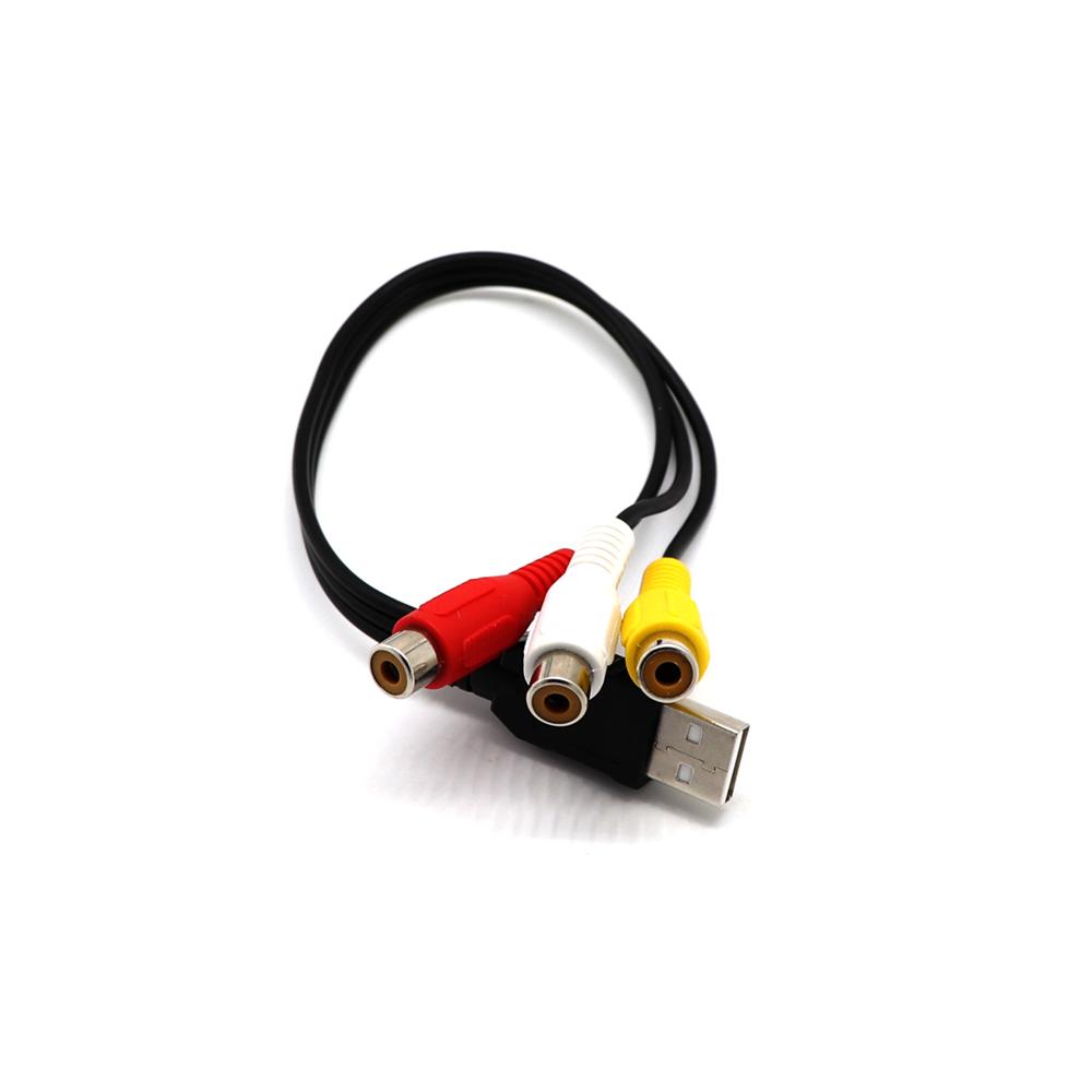 Buy USB 2.0 Male To 3 RCA 3RCB RGB Female Video Converter Cable For ...