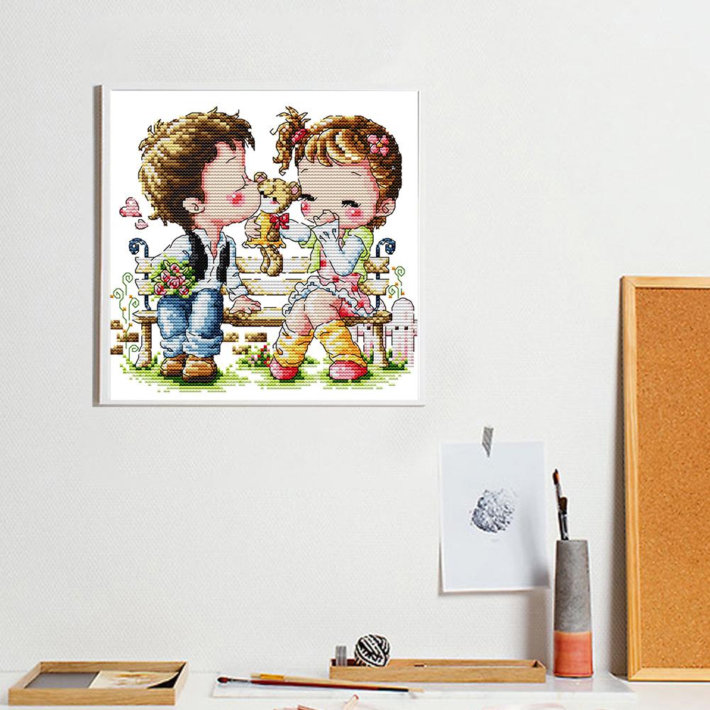 Частичная вышивка Lover Kiss Штампованные наборы для вышивки крестом ...