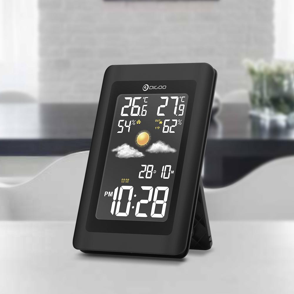 Buy Digoo DG-TH11300 Clock Wireless Weather Station USB Thermometer ...