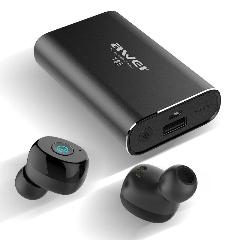 Buy AWEI T85 TWS Wireless Earbuds Bluetooth 5.0 1800mAh Power Bank Mini ...