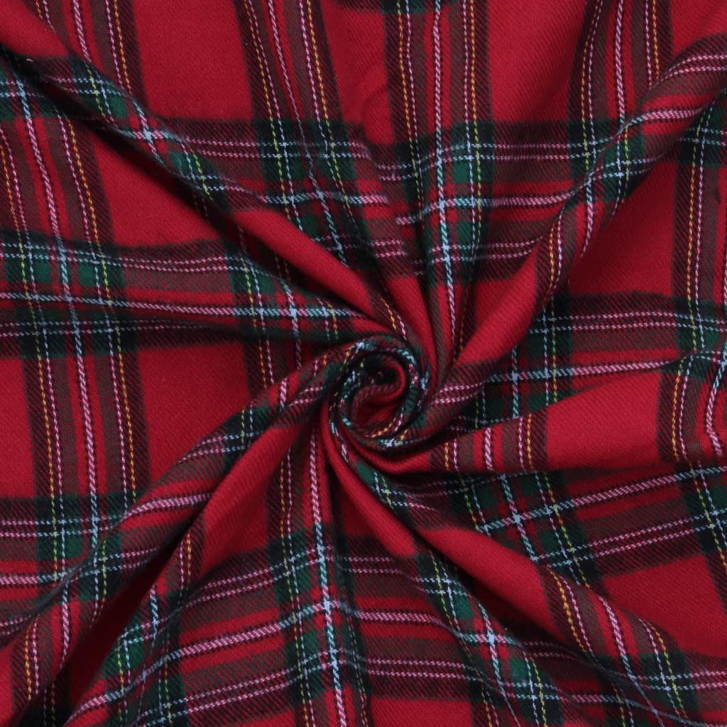 Cheap Unstitched Tartan Flannel Red Plaid Fabric | Joom