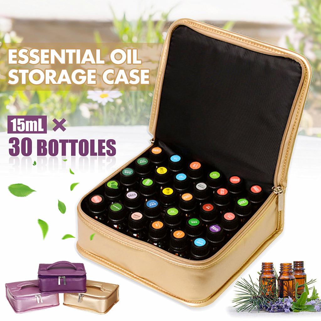 30 Slots Essential Oil Bottle Carry Case Storage 15Ml Aromatherapy Hand ...