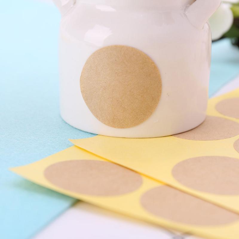 Buy 120Pcs Blank Round Craft Packaging Seals Kraft Sealing Sticker ...